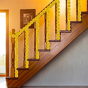 5Pcs Marigold Garland for Decoration, 5 Feet Artificial Marigold Flowers Diwali Decorations for Home, Yellow Artificial Marigold Heads for Diwali Party,Indian Weddings, Halloween,Wreath