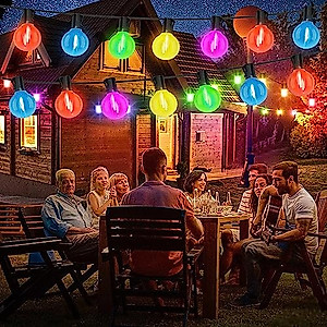 Couah G40 Led Replacement Light Bulbs, E12 Screw Base Shatterproof LED Globe Multi Color Bulbs Light for Outdoor String Lights,Fits E12/C7 Candelabra Screw Base Sockets,25 Pack
