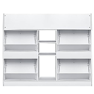 DEYAOPUPU Shoe Cabinet for Entryway,Shoe Rack Storage Organizer with Drawers,Freestanding Modern Shoe Storage Cabinet