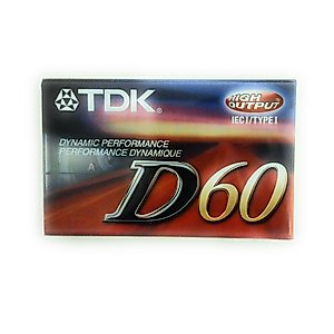 TDK D60 IEC I/Type 1 High Output Audio Cassette.