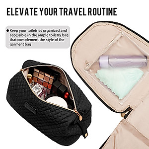 Coolife Garment Bag Carry On Convertible Travel Duffel Bag with Shoe Pouch Weekender Bag for Women Men 2 in 1 Hanging Suit Bag with Shoulder Strap Business Travel Bag (Black, Standard)