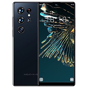 SANSHREUNI C21 5G Unlocked Android Phones, 6G+256GB Unlocked Cell Phone for Android 13, 6.8" HD Smartphone with 64MP Camera, 6000mAh Battery, 30W Fast Charge, GPS, Face ID/Fingerprint Unlock (Black)
