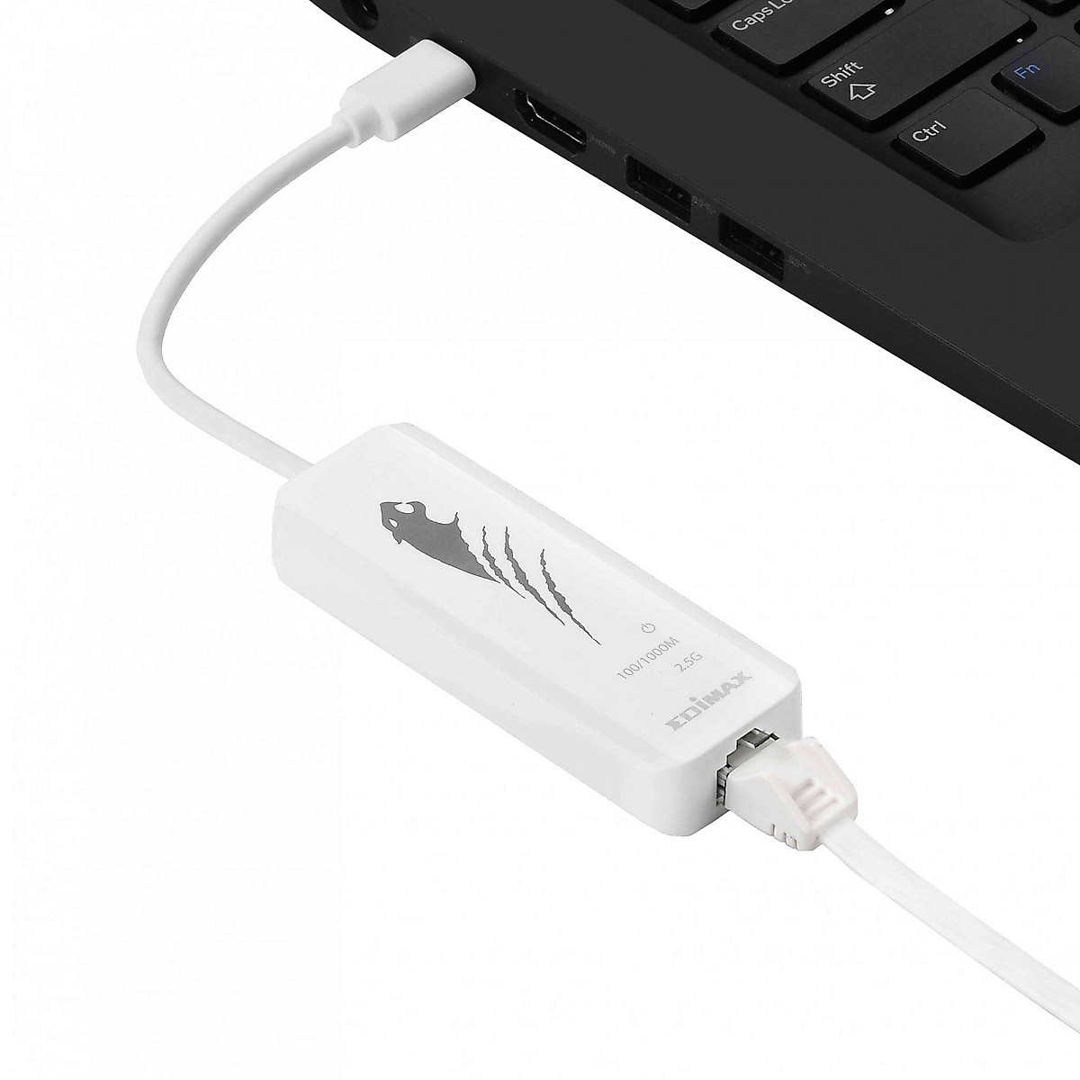 Edimax USB-C 2.5Gbps Ethernet LAN Adapter, USB 3.1 Type-C to RJ45 Gigabit Network LAN Converter, 2.5Gbps/1Gbps/100Mbps, Plug and Play, Windows, MacBook Pro/Air, iPad Pro and More, EU-4307