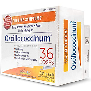 Boiron Oscillococcinum Homeopathic Medicine for flu-Like Symptoms, White, 36 Count