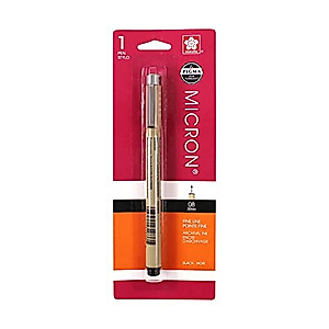 Sakura 30881 Pigma Micron Blister Card 08 Ink Pen, 0.50-mm, Black