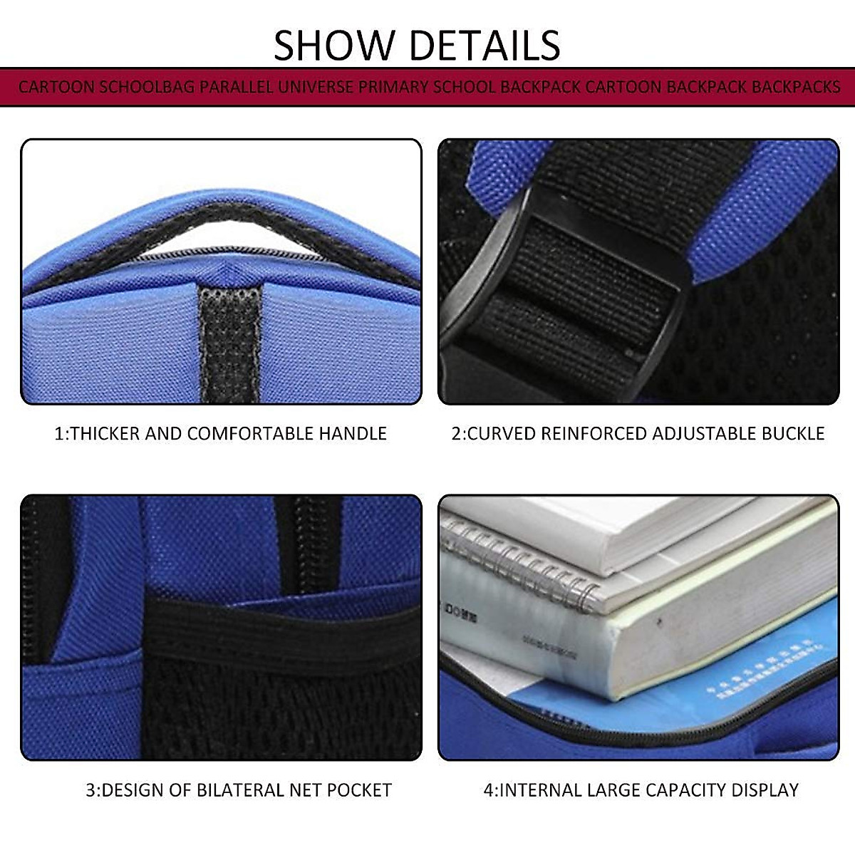 Kid's Backpack 3D Print Comic Cartoon Children Book Bag School Bag for Kids Boys Girls Students (1-1)