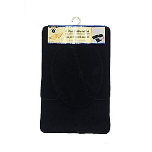 Royal Trading 3-Piece Bathroom Set, Black