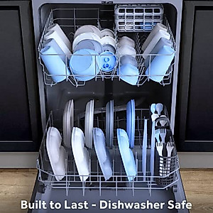 Re-Play Made in USA 12 Oz. Reusable Plastic Bowls, Pack of 4 Without Lid - Dishwasher and Microwave Safe Bowls for Snacks and Everyday Dining - Toddler Bowl Set 5.75" x 5.75" x 2", Glacier