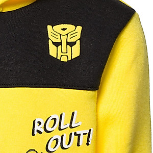 Transformers Bumblebee Big Boys Fleece Half Zip Hoodie Yellow 10-12