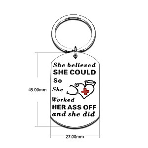 Arovene Nurse Gifts Nursing Students Gifts Valentines Day Gifts New Nurse Birthday Inspirational Gifts for Women Practitioner RN Nurse Keychains Cute Keychain Christmas Unique Gifts for Women Men