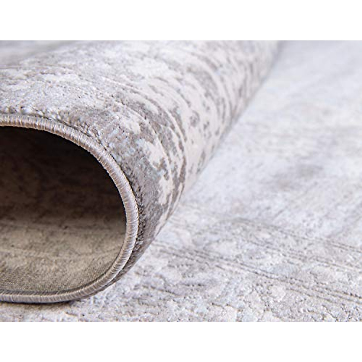 Unique Loom Traditional Classic Intricate Design with Distressed Vintage Detail, Area Rug, 10 ft x 13 ft, Light Blue/Ivory