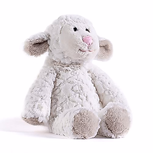 LIJIUSM Plush Toys for Kids Cartoon Velvet Animal Stuffed Toys Festival Birthday Gifts for Girls Boys (White - Sheep - 38cm)