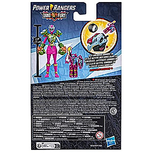 Spider-Man Power Rangers Dino Fury Smash Armor Pink Ranger, 6-Inch Power Rangers Action Figures Make Great Gifts for Boys and Girls Ages 4 and Up