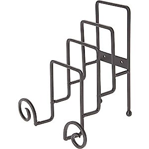 Bard's Wrought Iron 4 Plate Table Stand, 8" H x 7.25" W x 6" D
