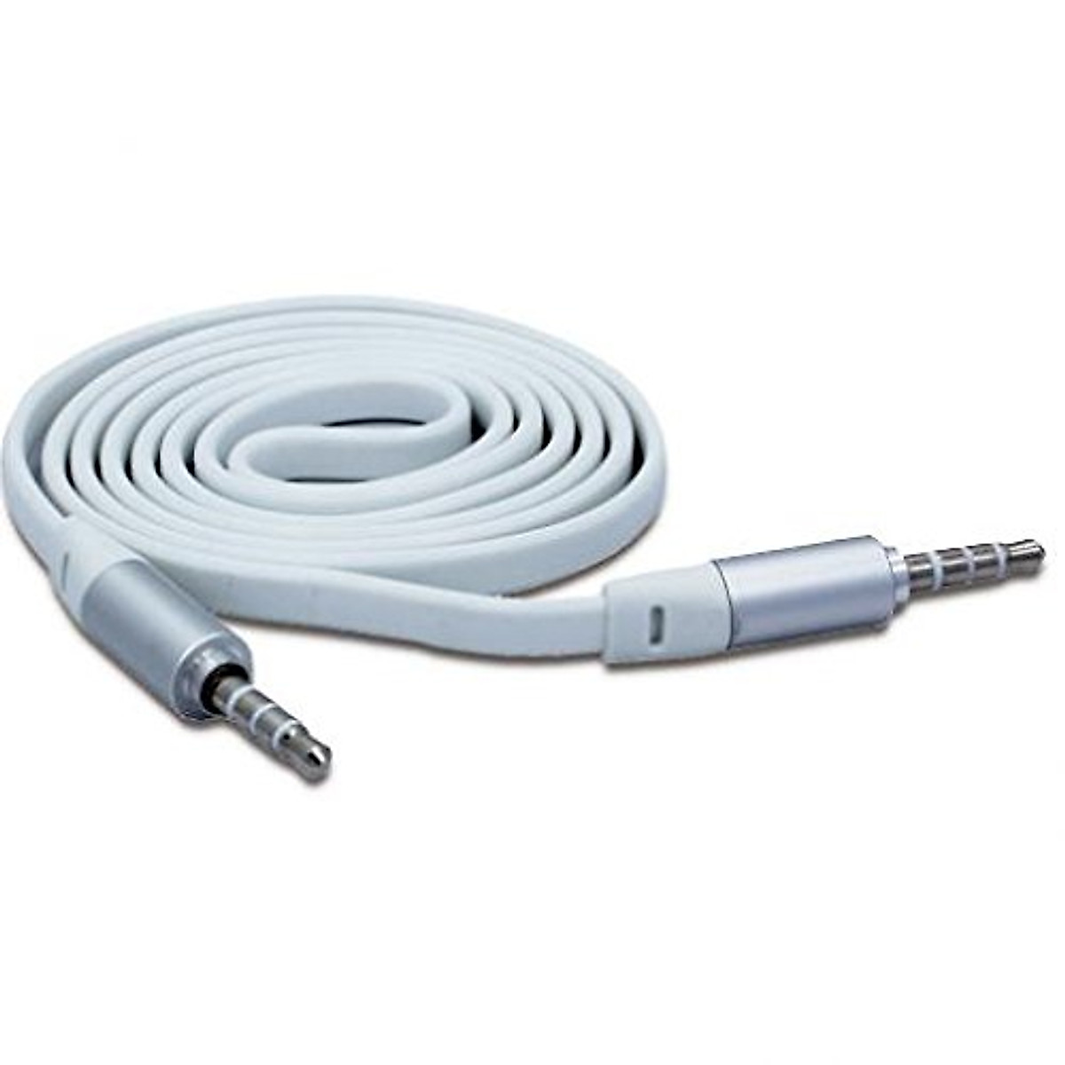 Aux Cable 3.5mm Adapter Car Stereo Aux-in for Nord N200 5G Phone, Audio Cord Speaker Jack Wire Flat White Compatible with OnePlus Nord N200 5G Model