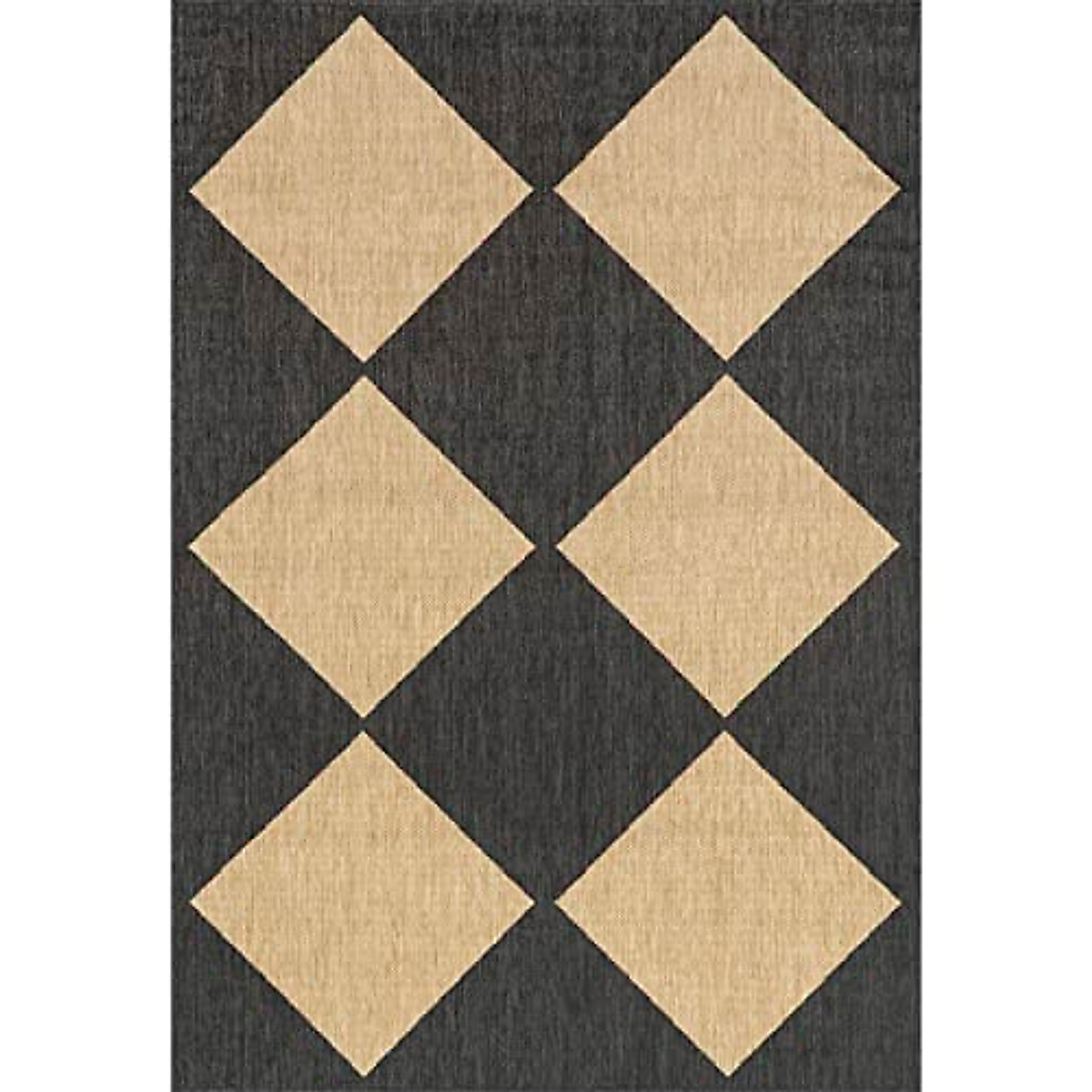 nuLOOM Loretta Transitional Diamond Indoor/Outdoor Area Rug, 4x6, Dark Grey