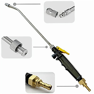 Replacement Sprayer Wand,3/8" Brass Barb Stainless Steel Sprayer Wand, 24 Inches Universal Sprayer Wand (3/8" Hose Barb Sprayer Wand)