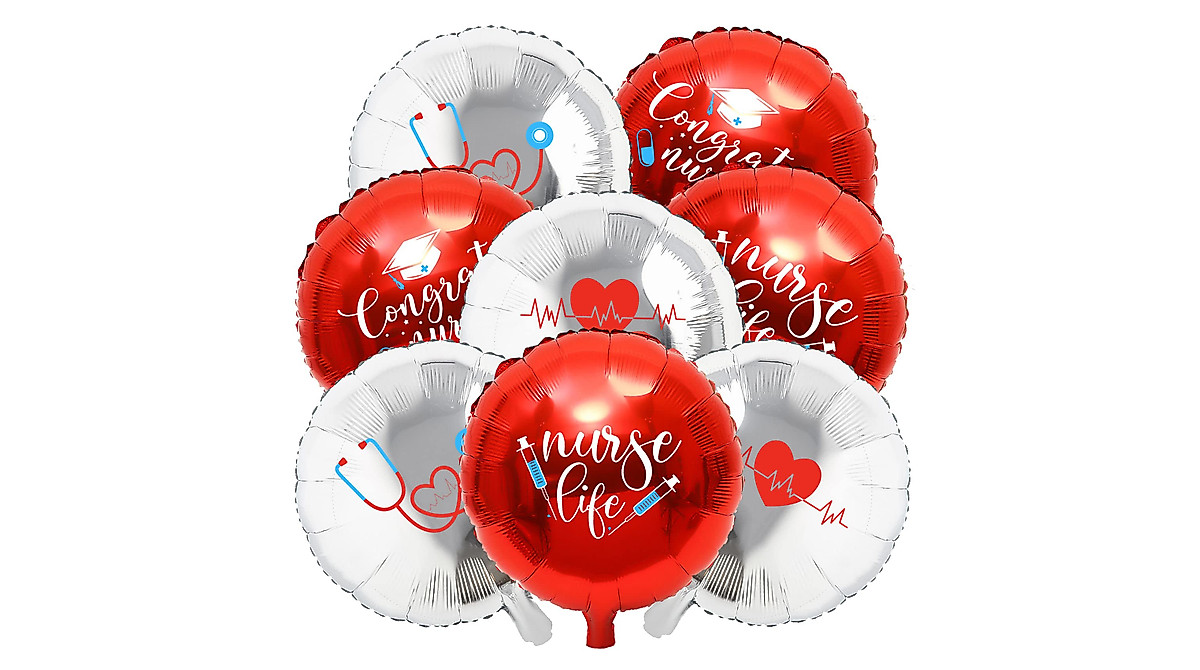 Whaline 24Pcs Nurse Graduation Balloons Set for Party Decor