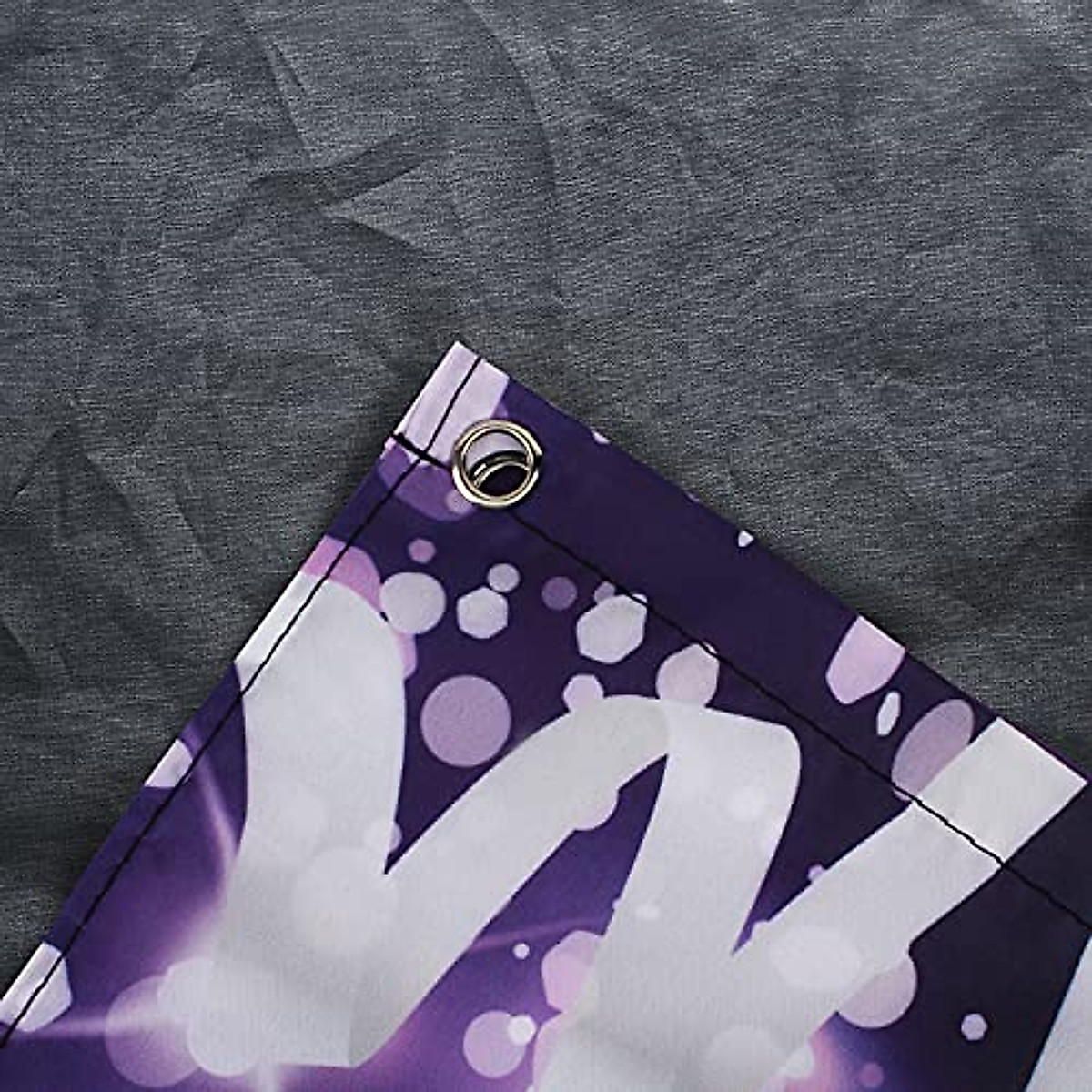 HAMIGAR 6x4ft Happy 50th Birthday Banner Backdrop - 50 & Fabulous Heels Birthday Decorations Party Supplies for Women - Purple