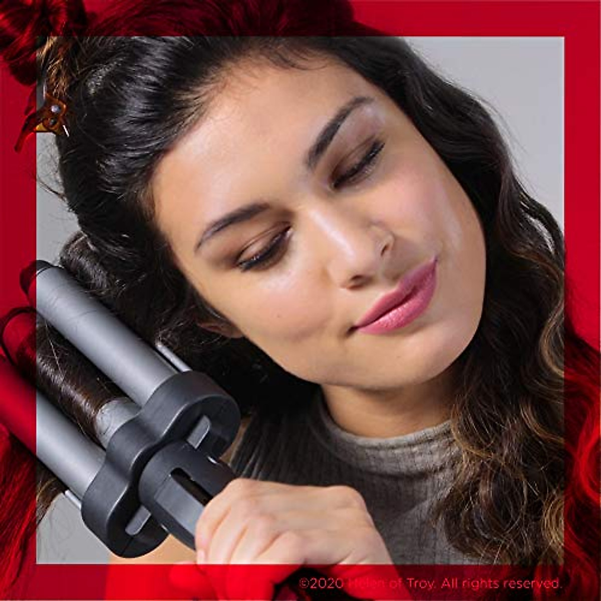 REVLON 3 Barrel Jumbo Hair Waver | Long-Lasting, Natural Looking Waves, (Grey)