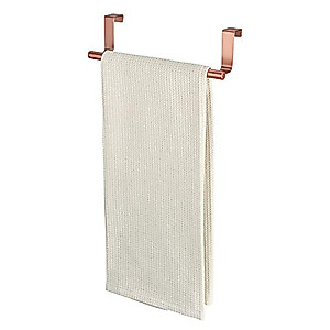 iDesign 29540 Forma Metal Over the Cabinet Dish and Hand Towel Bar Holder for Kitchen, Bathroom, 2.5" x 9.25" x 2.5", Copper