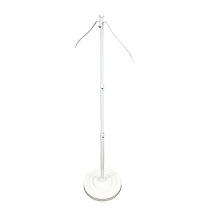 FixtureDisplays® 1PK White Garment Hanger Stand Floor Counter Jacket Blouse Sweater Shirt Display Adjustable Height 25-50" 16907-NF