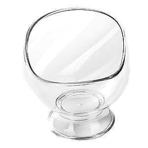 DECHOUS Diagonal Salad Bowl clear plastic containers wedding accessories bulk pasta glass dessert cups glass mixing bowls soup bowls pp Household Dessert Bowl Dessert Accessory Trifle Bowl