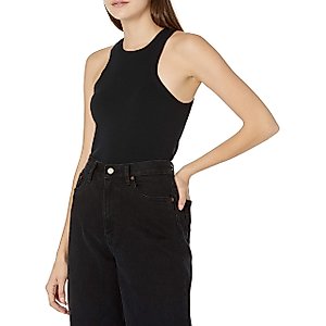 The Drop Women's @lucyswhims Sleeveless Halter Crewneck Sweater Tank, Black, XS