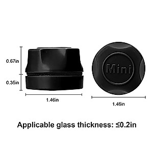 Lychee Mini Magnetic Algae Scraper Fish Tank Glass Scrubber, Aquarium Cleaning Brush (Black)