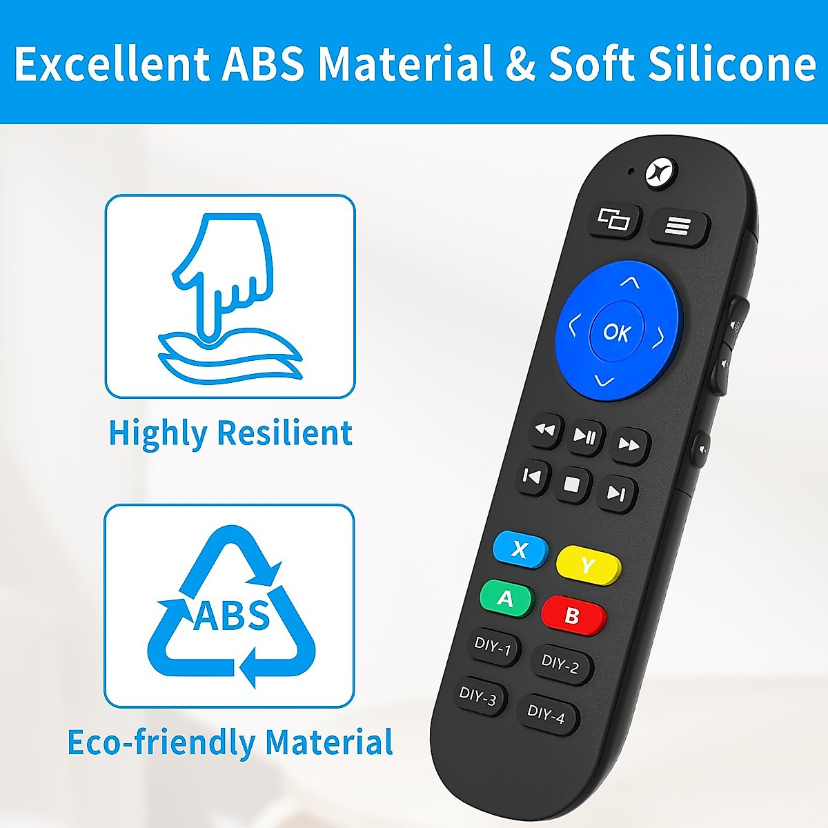 tiebutie Pre-programmed Media Remote Control Compatible with Xbox One, Xbox One S, Xbox One X - All in One Universal Control for Xbox Remote, LG & Vizio TV Remote with 7 Learning Programmed Keys