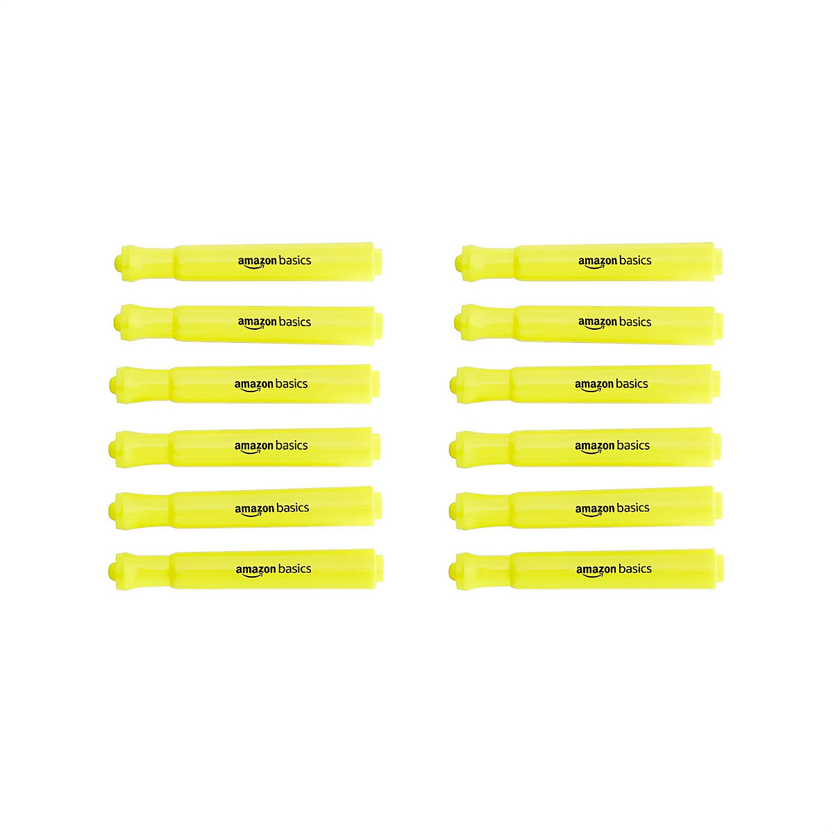 Amazon Basics Tank Style Highlighters - Chisel Tip, Yellow, 12-Pack