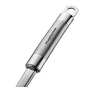 Maphyton Stainless Steel Slotted Turner Spatulas 14.9 In Metal Spatulas Turner For Kitchen Cooking Nonstick Durable Cookware Stainless Grip Meat/Egg/Beef/BBQ Turner Outdoor Grilling