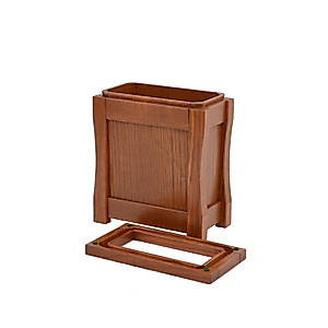 Small Wooden Trash can. Mission Style. Oak. TE-823