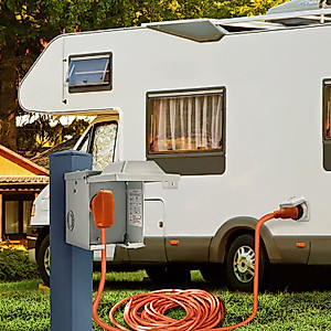 Eillion 30 Amp 25 Feet RV/Generator Power Cord, 10/3 Gauge STW RV Extension Cord Twist Locking, NEMA TT-30P to L5-30R with Cord Organizer RV Power Wire for Generator to House RV Trailer Campers