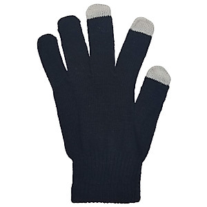 Winter Magic Gloves, 12 Pairs Stretchy Warm Knit Bulk Pack Mens Womens