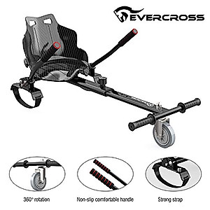 EVERCROSS Hoverboard, Self Balancing Scooter Hoverboard with Seat Attachment, 6.5" Hover Board Scooter with Bluetooth Speaker & LED Lights, Hoverboards Suit for Kids