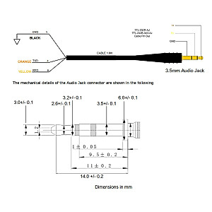 Suamdoen USB to 3.5mm Audio Jack 5V TTL UART Serial Cable with FT232RL Chipset Works for LG HDTV LG Televisions Mazur PRM-9000, TTL-232R-5V-AJ