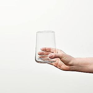 Krosno Water Glasses | Set of 6 | 16.6 fl oz | Water Drinks Juices | Infinity Collection | Elegant design | Lead-free Glass | Home Restaurants Parties | Dishwasher safe | Gift Idea | Made in EU