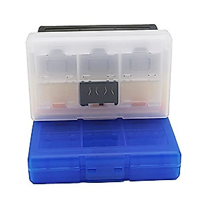 giveyoulucky24 in1 Game Cassette Storage Box Container Card Case for Nintendo Console Switch - Blue
