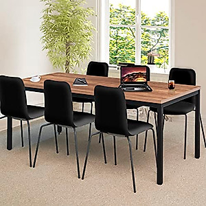 BIBOC Computer Desk/Dining Table,36×72 inch Office Desk Sturdy Writing Workstation Large Office Desk Writing Modern Simple Study Table for Home Office Desk Workstation Wide Metal Sturdy Frame