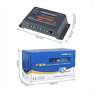 EPEVER 10a Charge Controller 12V/24V Auto Work， ViewStart Series PWM Solar Panel Solar Charge Controller, Common Negative Grounding VS1024BN