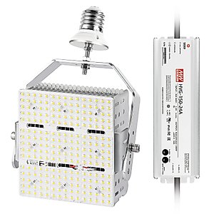OPENLUX 480V LED Shoebox Retrofit Kit 150W 21750LM E39 Mogul Base ETL DLC Listed 5000K LED Retrofit Light for Parking Lot Lights Tennis Court AC200-480V