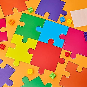 Puzzle Pieces Cutouts Puzzle Pieces Accents Paper for Classroom Decor Bulletin Board School Playroom Baby Nursery Kids Bedroom Studio (64 Pieces)