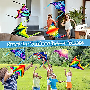 Tcvents 8 Pack Flying Toys, Mini Kites, Airplane Launcher Toys for Boys Girls 3-5 6 7 8-15 Gift, Outdoor Toys Colorful Kites Bulk Party Favors for Kids Beach Graden Park- Easy to Fly, A