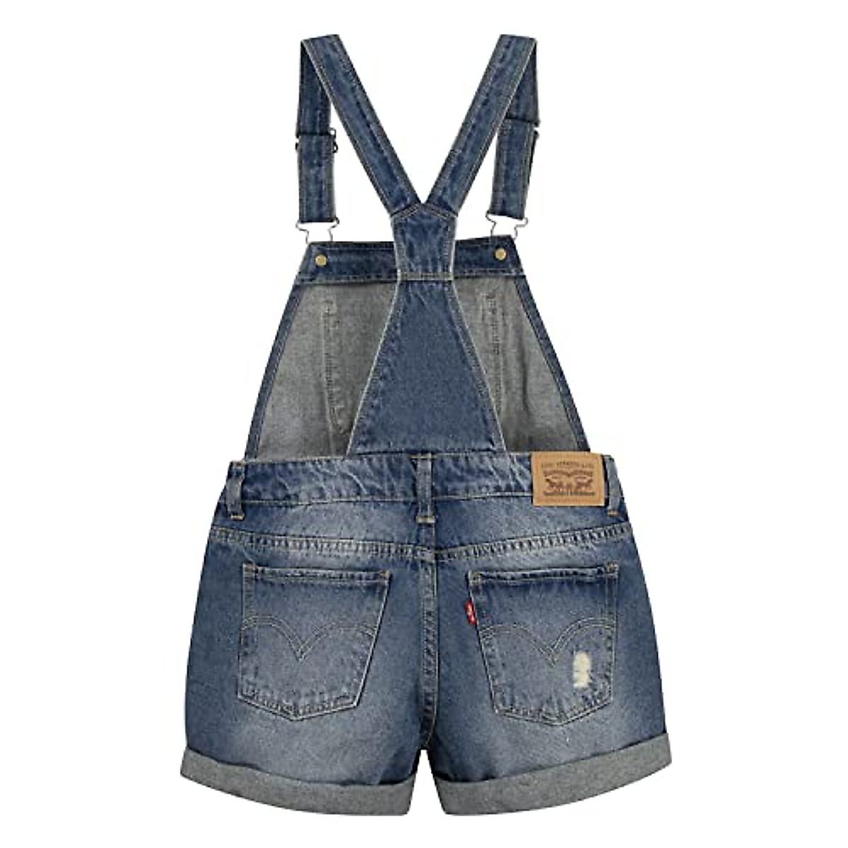 Levi's Girls' Denim Shortall, Vintage Waters, 10
