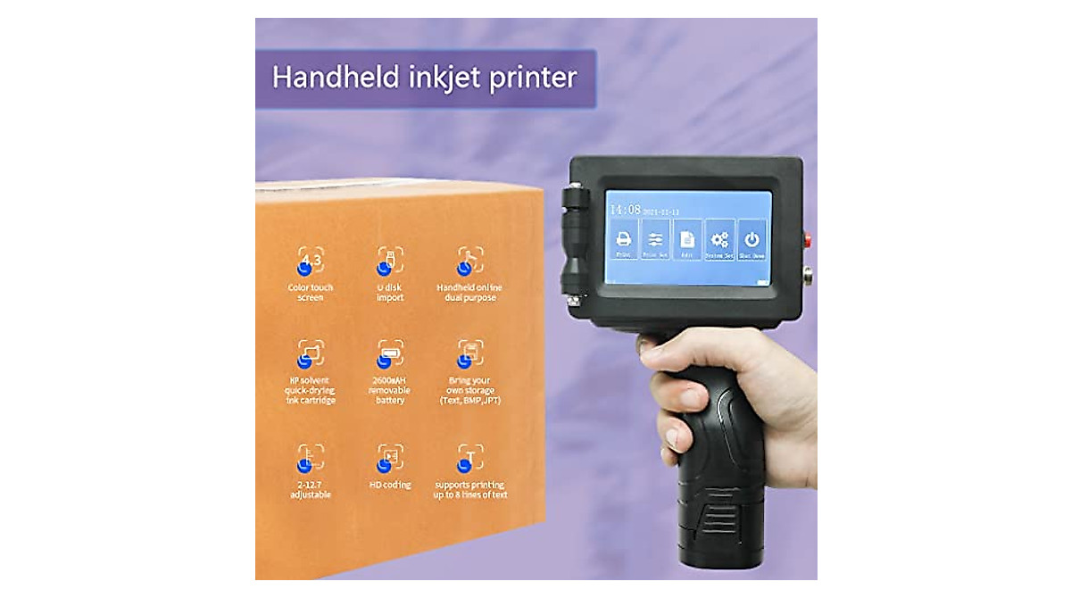 Portable Inkjet Printer with Touch Screen - Fast & Versatile