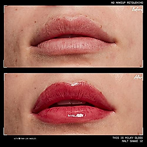 NYX PROFESSIONAL MAKEUP This Is Milky Gloss, Lip Gloss with 12 Hour Hydration, Vegan - Malt Shake (Warm Red)