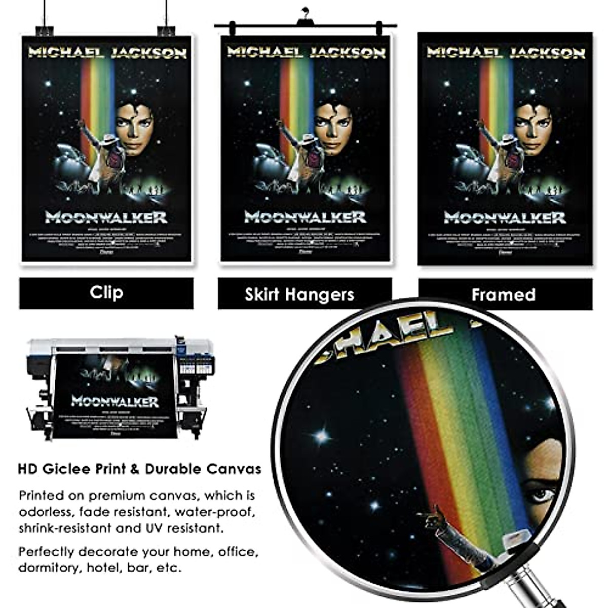 Maybort Poster Art Painting, Michael Merch Jackson Canvas Print for Living Room, Bedroom, Dorm, Home, Office Wall Decoration 12 x 18 Inch