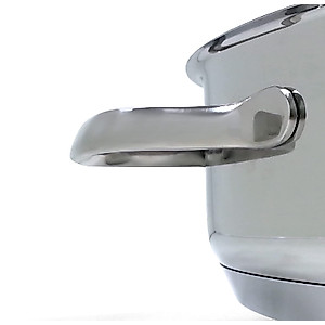 NUWAVE 3.5-quart Stainless Steel, Dishwasher-Safe, Induction-Ready Pot with Premium Tempered Glass Lid