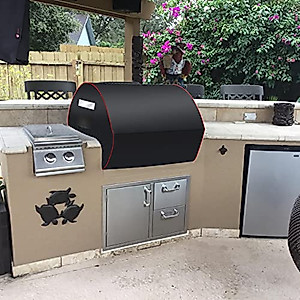 32 inch Built-in Grill Cover for Bull in 45005 30-inch Grill Head Cover for Bull Lonestar 4 Burner Bull Built in Outdoor Bill Outlaw, 87048 Smoker Waterproof Windproof BBQ Grill Top Cover with Handle